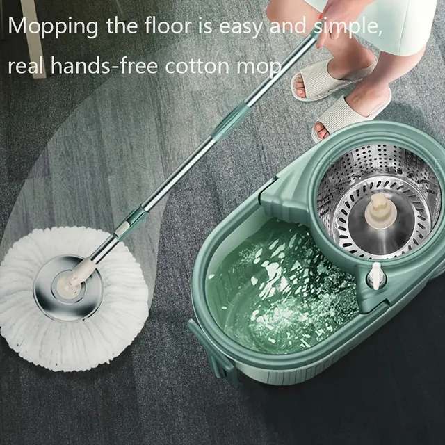 Touchless rotary mop and bucket with vacuum cleaner · UZO
