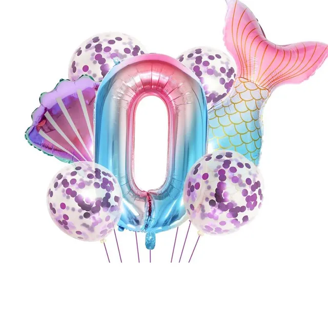 Children's birthday inflatable numbers in mermaid style · UZO