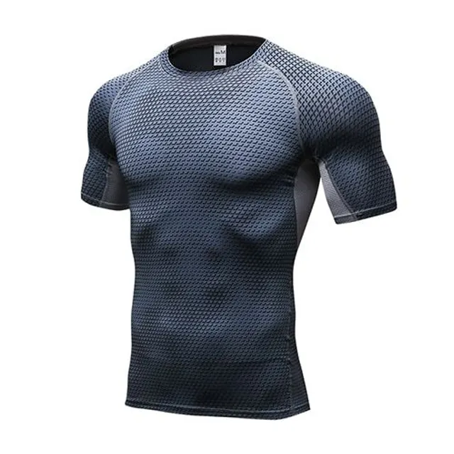 Men's compression sports shirt with short sleeves · UZO