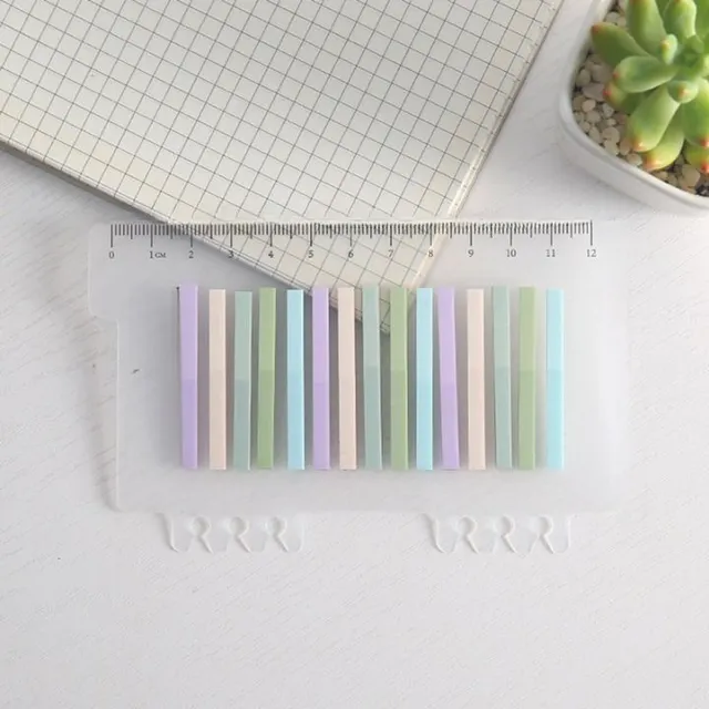 Luxury set of pastel post-it notes on a practical ruler - more colour ...