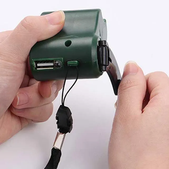 Outdoor USB dynamo charger - crank generator · UZO