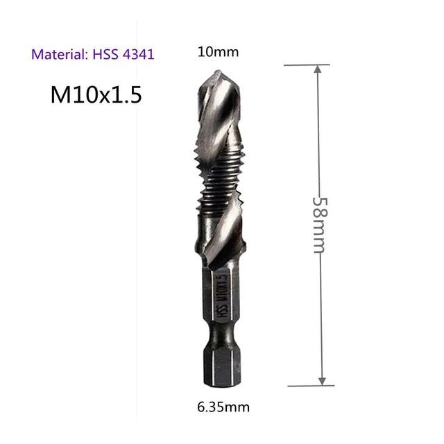 Hex shank drill bits 1/4 Hand taps for machines · UZO
