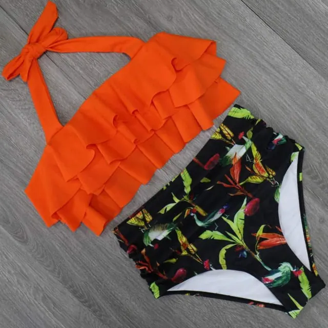 Women's stylish swimsuit with ruffles · UZO