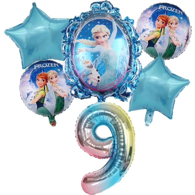 Children's blue set of inflatable numbers Elsa · UZO