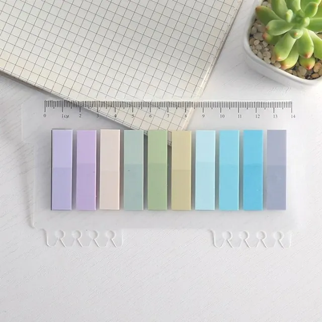 Luxury set of pastel post-it notes on a practical ruler - more colour ...