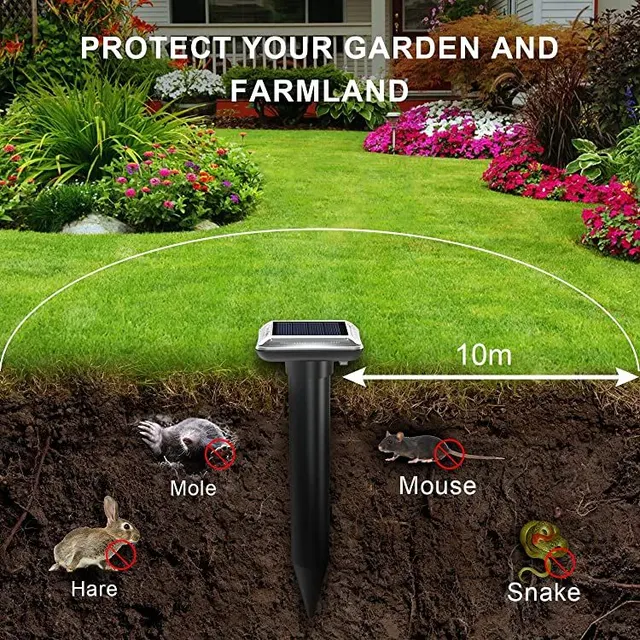 Ultrasonic repellent rats, mice and snakes with solar power · UZO