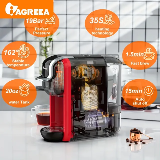 5v1 pocket coffee maker for espresso and other drinks · UZO