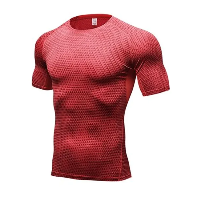 Men's compression sports shirt with short sleeves · UZO