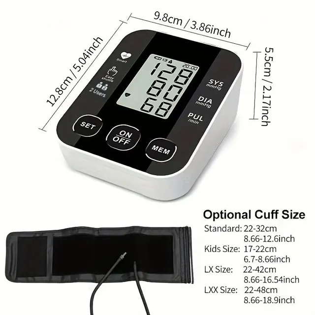 High accuracy digital arm blood pressure monitor for home use · UZO