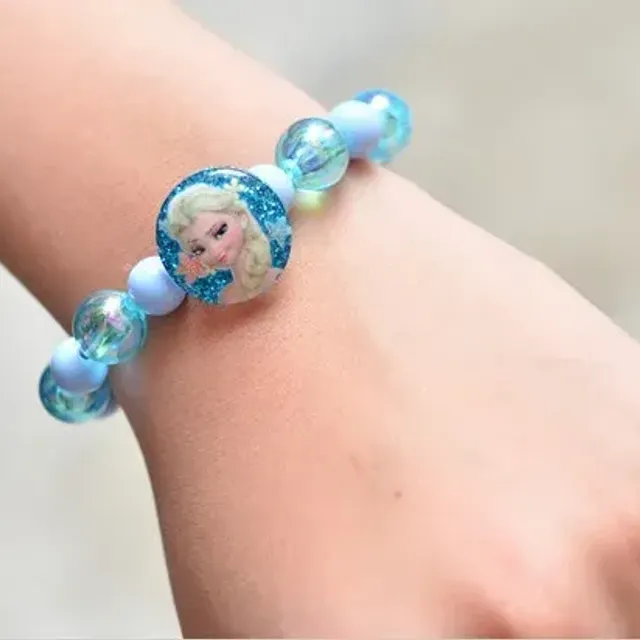 Bracelets with motifs of the Ice Kingdom Elsa and Anna, with flash ...